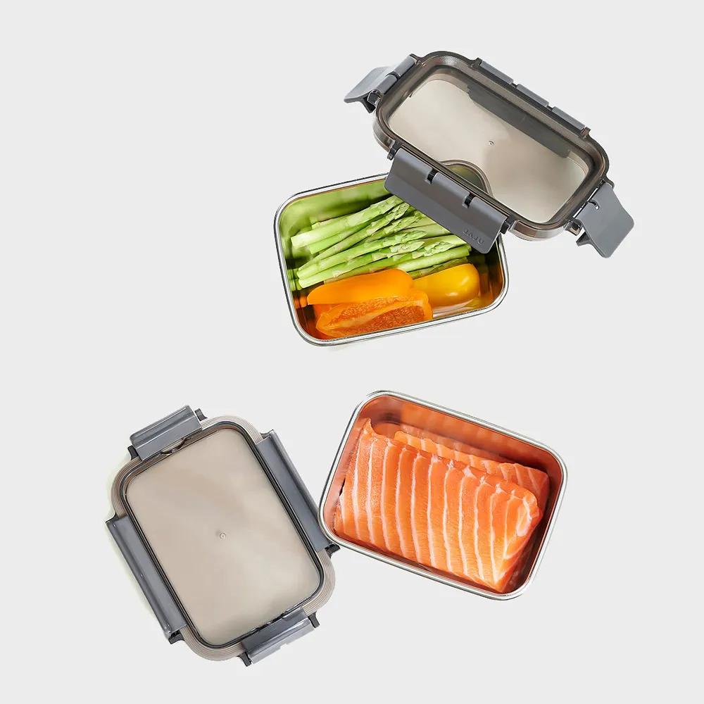 [JAJU/자주] 보관이 편리한 스텐 모듈러 밀폐용기_550ML - 감도 깊은 취향 셀렉트샵 29CM