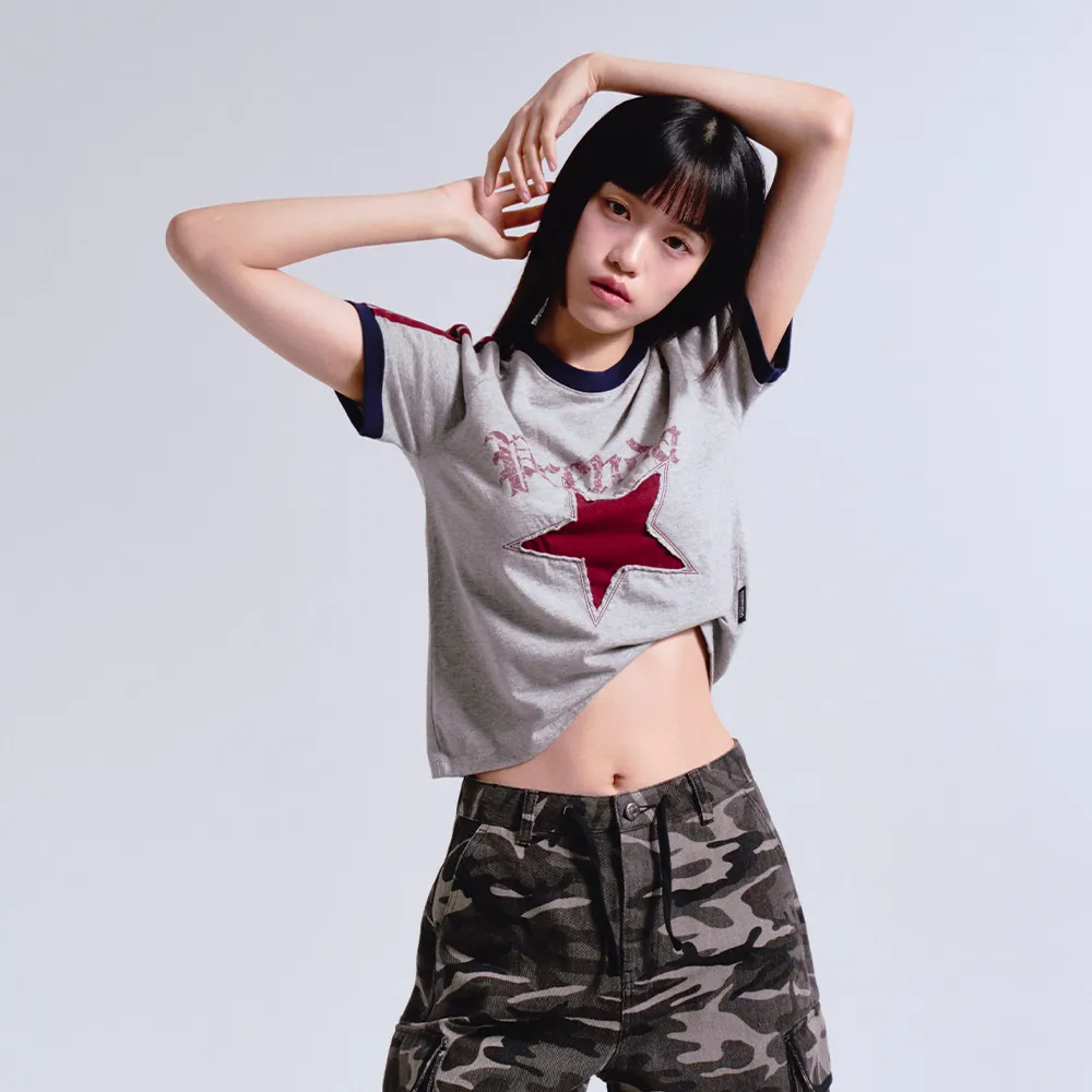 STAR CUT-OFF COLORING RAGLAN TEE GRAY - 감도 깊은 취향 셀렉트샵 29CM