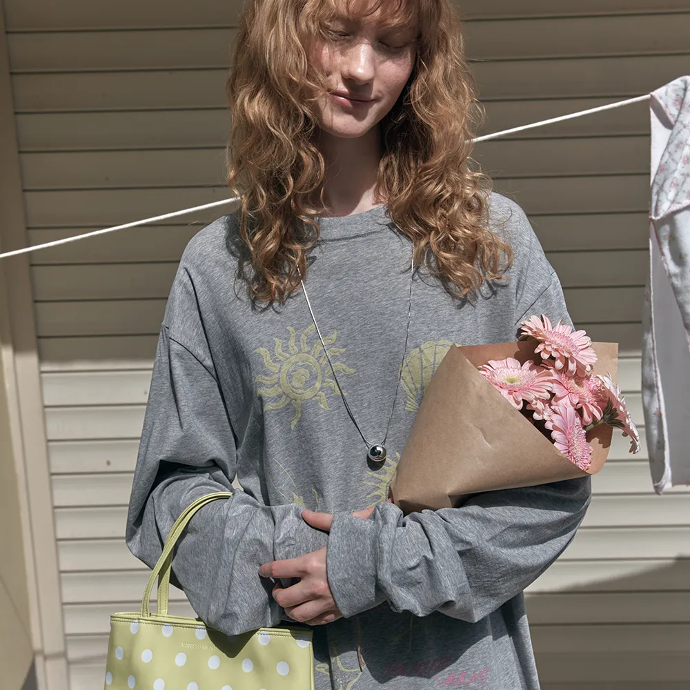 [7th] Summer vacation long sleeve tee_melange gray - 감도 깊은 취향 셀렉트샵 29CM