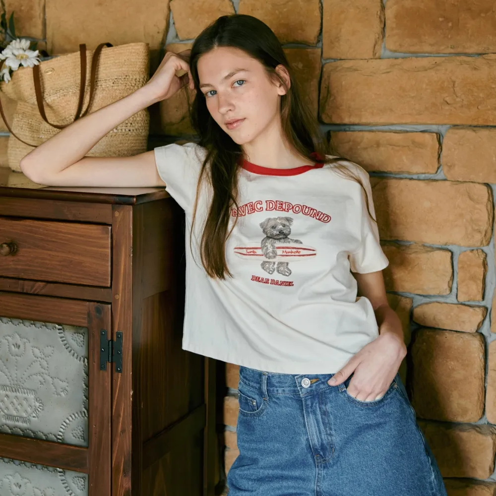 daniel graphic crop t-shirt - red - 감도 깊은 취향 셀렉트샵 29CM