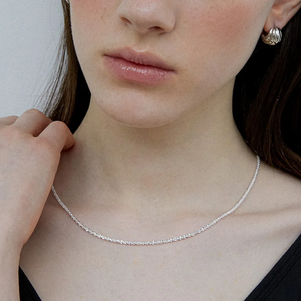 [925 silver] Sparkling necklace (White) BH7N53728W9460 - 감도 깊은 취향 셀렉트샵 29CM