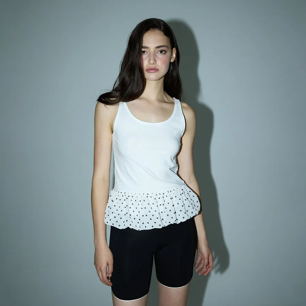 LUMI DOT BALLOON SLEEVELESS - WHITE - 감도 깊은 취향 셀렉트샵 29CM