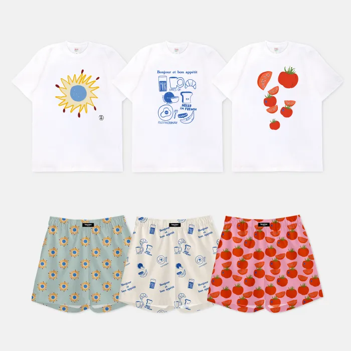 [29CM 단독] 파자마 2P 세트 (반팔티+쇼츠) - 감도 깊은 취향 셀렉트샵 29CM