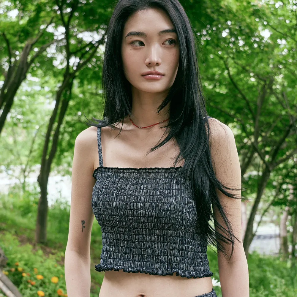 Natural Shirring Bustier (Blue) - 감도 깊은 취향 셀렉트샵 29CM