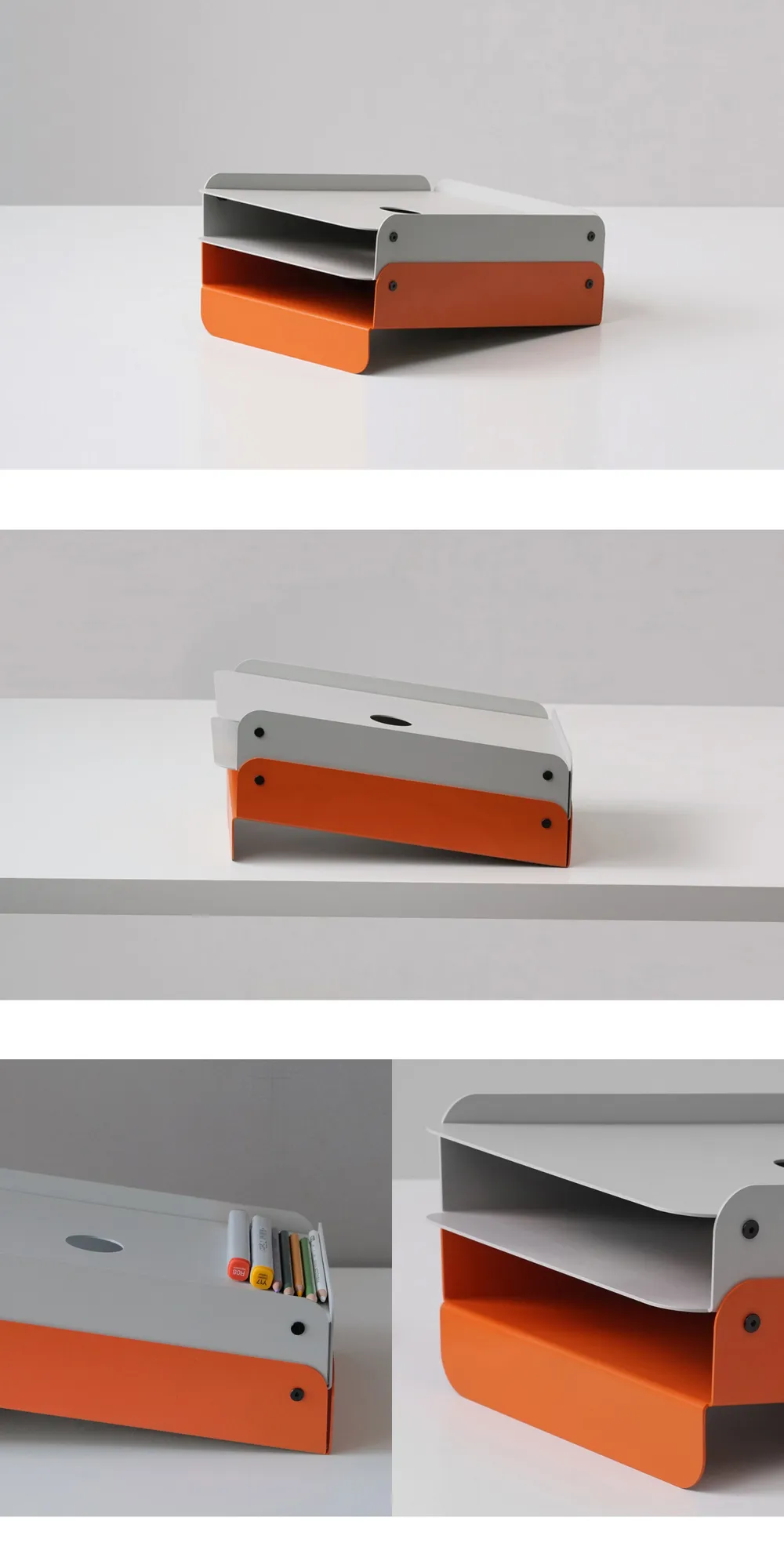 [SFSO] Foldy Paper Tray Set 폴디 페이퍼 트레이 세트 탠저린/라이트 그레이 (24848) - 감도 깊은 ...