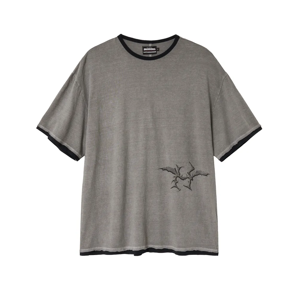Dragon H Ringer Tee Over Dyed Grey - 감도 깊은 취향 셀렉트샵 29CM