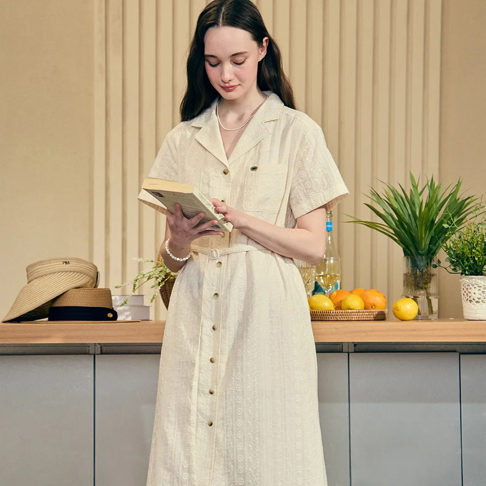 Anna Lace Belted Dress - Cream - 감도 깊은 취향 셀렉트샵 29CM