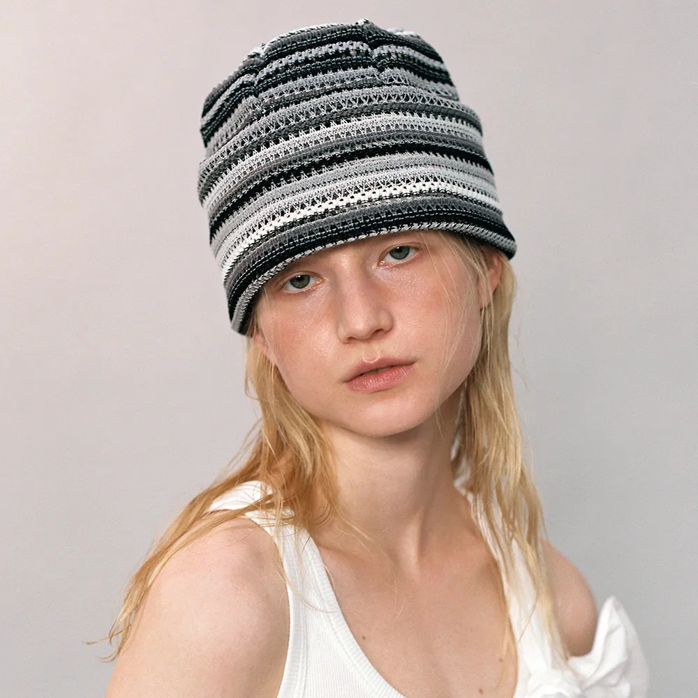 SUGARLOAF HAT_STRIPE GREY - 감도 깊은 취향 셀렉트샵 29CM