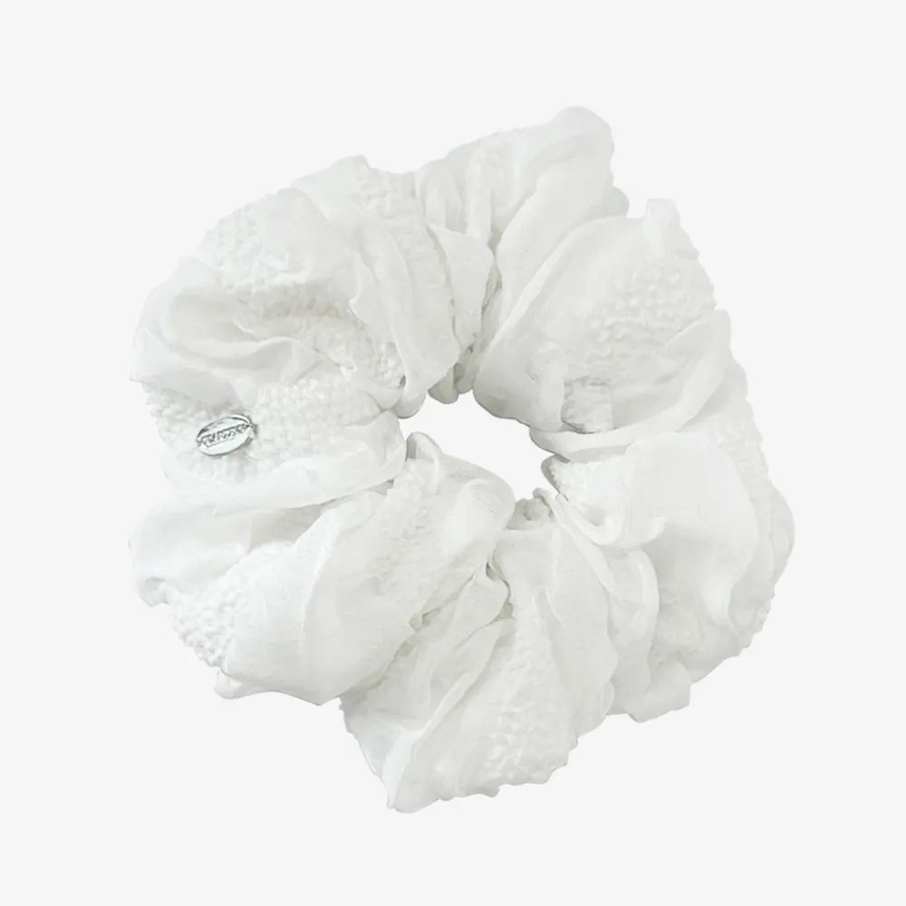 Mongle shirring scrunchie - white - 감도 깊은 취향 셀렉트샵 29CM