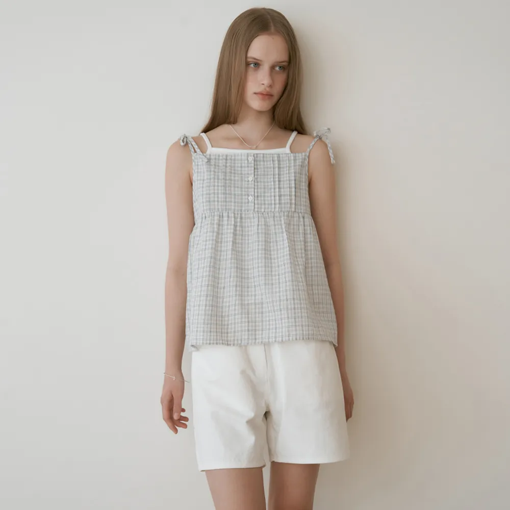 Cottage strap blouse (clear check) - 감도 깊은 취향 셀렉트샵 29CM