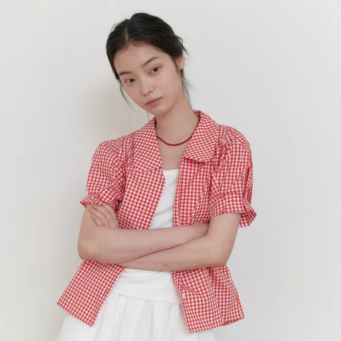 CHECK PUFF SHIRT_RED - 감도 깊은 취향 셀렉트샵 29CM