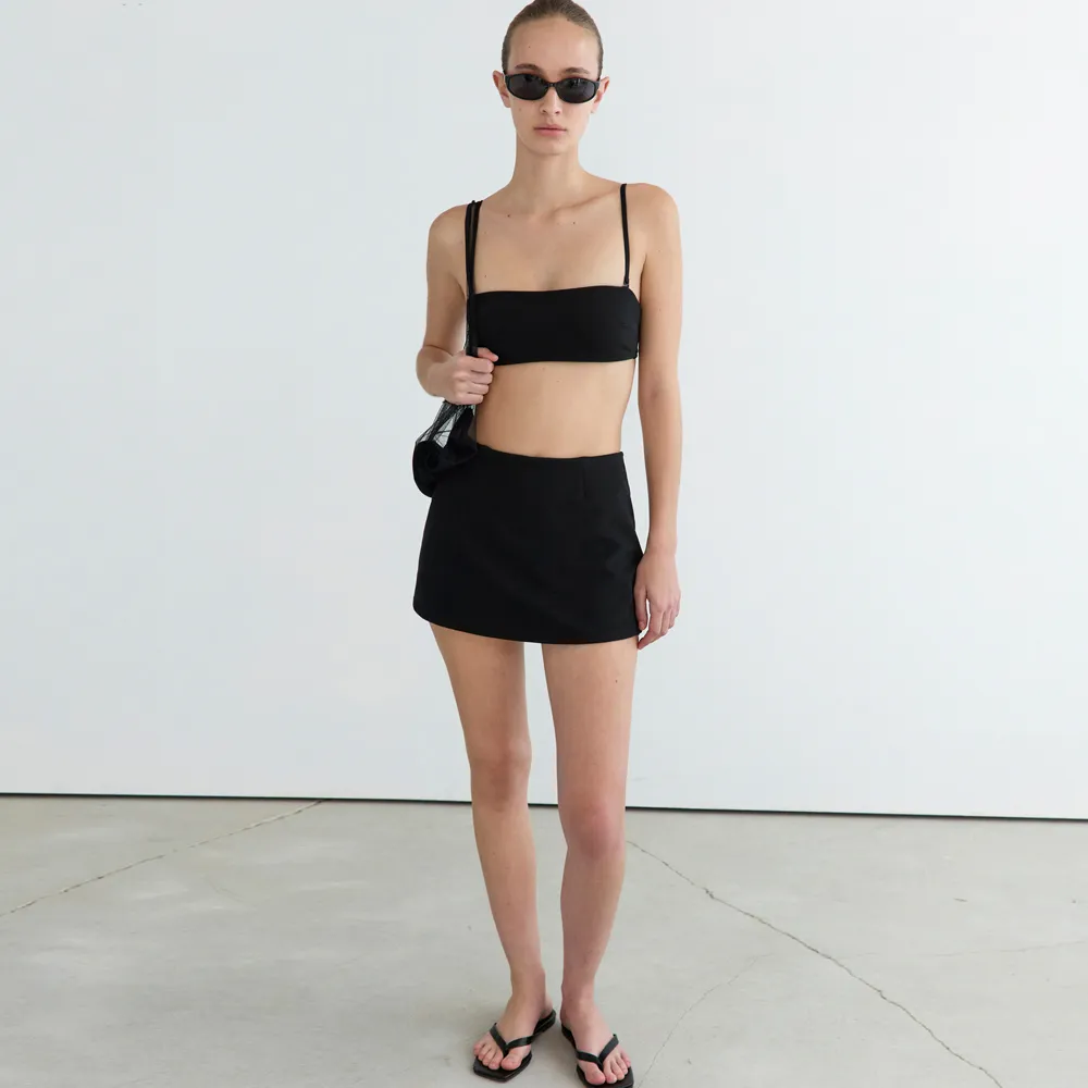 [사은품] [3차 리오더] Ribbed Bandeau Bikini Set (Black, Blue) - 감도 깊은 취향 셀렉트샵 29CM