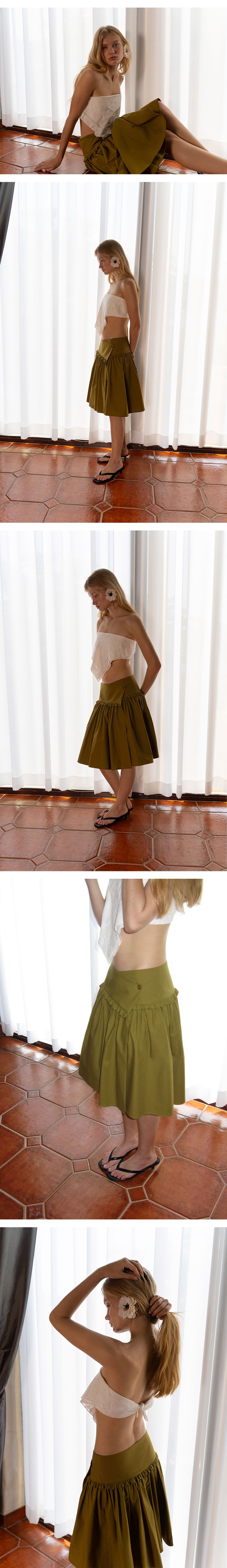 Audrey midi skirt_olive - 감도 깊은 취향 셀렉트샵 29CM