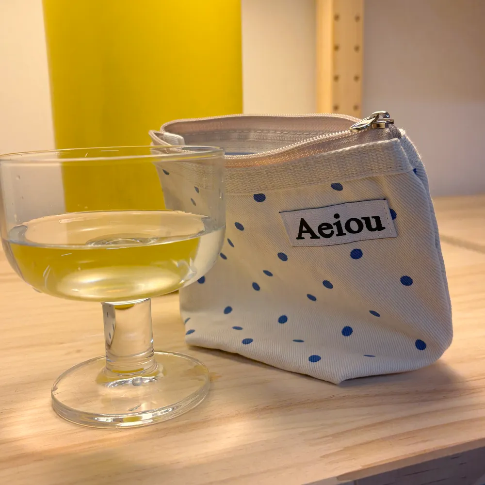 Aeiou Basic Pouch (M size) Candy Dot Blue - 감도 깊은 취향 셀렉트샵 29CM