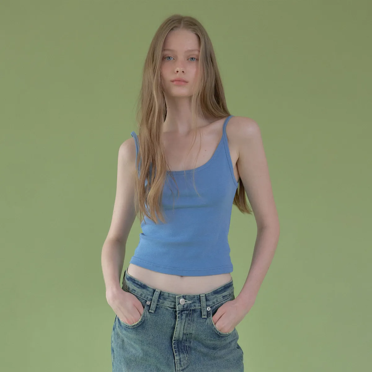 vintage vibe camisole (blue) - 감도 깊은 취향 셀렉트샵 29CM