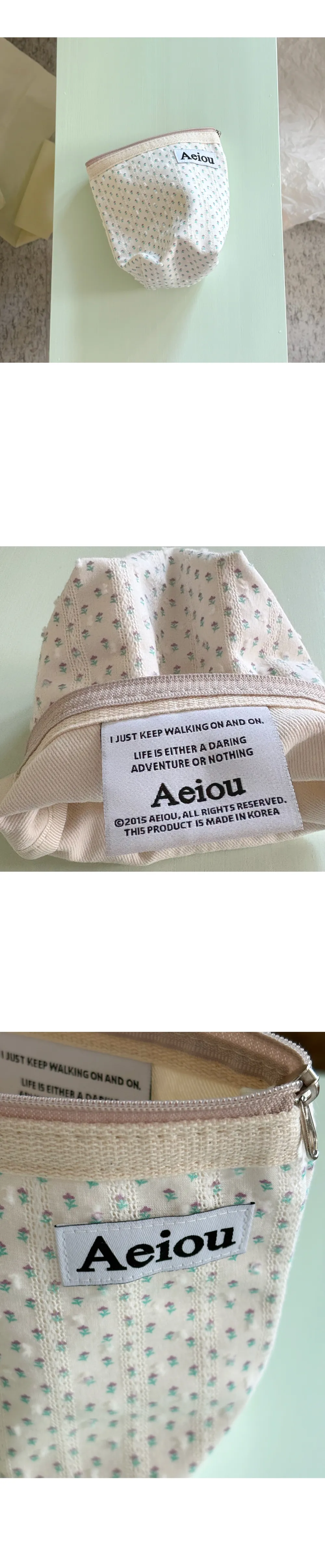 Aeiou Basic Pouch (M size) Pajama Purple Flower - 감도 깊은 취향 셀렉트샵 29CM