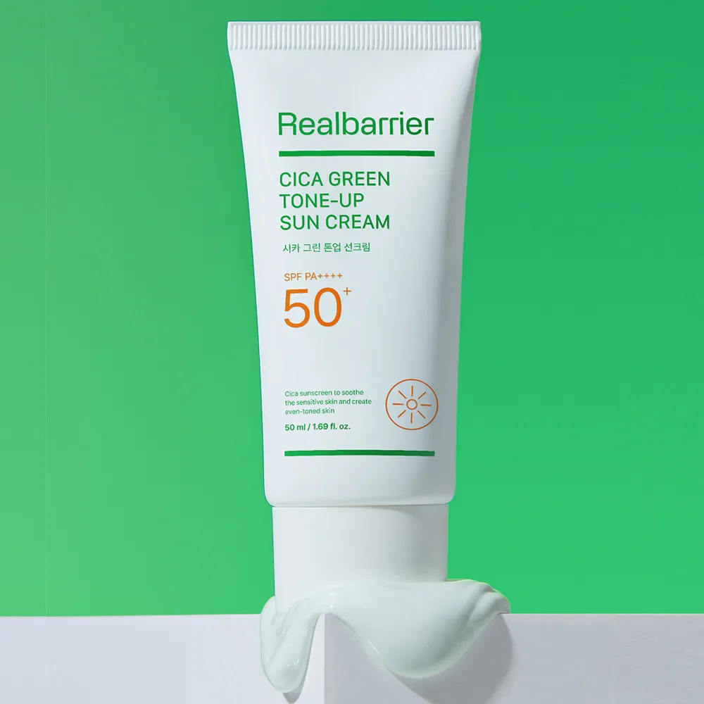 리얼베리어 시카 그린 톤업 선크림 50ml (+클렌징폼30ml+패드3매(2매입)) - 감도 깊은 취향 셀렉트샵 29CM