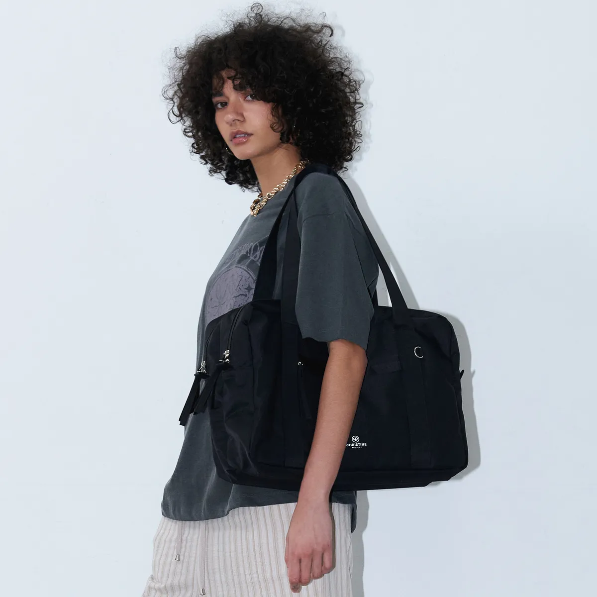 LITE TWO ZIPPER NYLON BAG LARGE(BLACK PEPPER) - 감도 깊은 취향 셀렉트샵 29CM