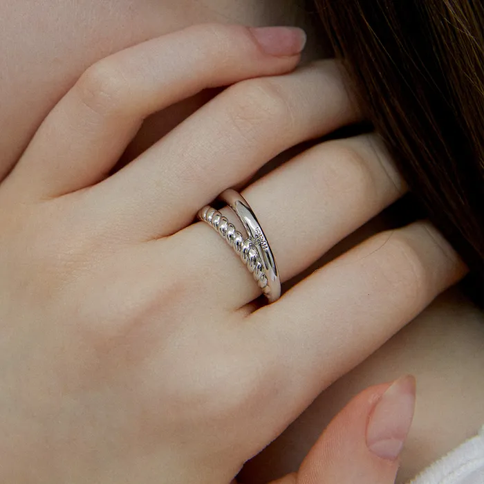 [바이이에르] (W) 트윈 로프 반지 BH7R56758WB - 감도 깊은 취향 셀렉트샵 29CM