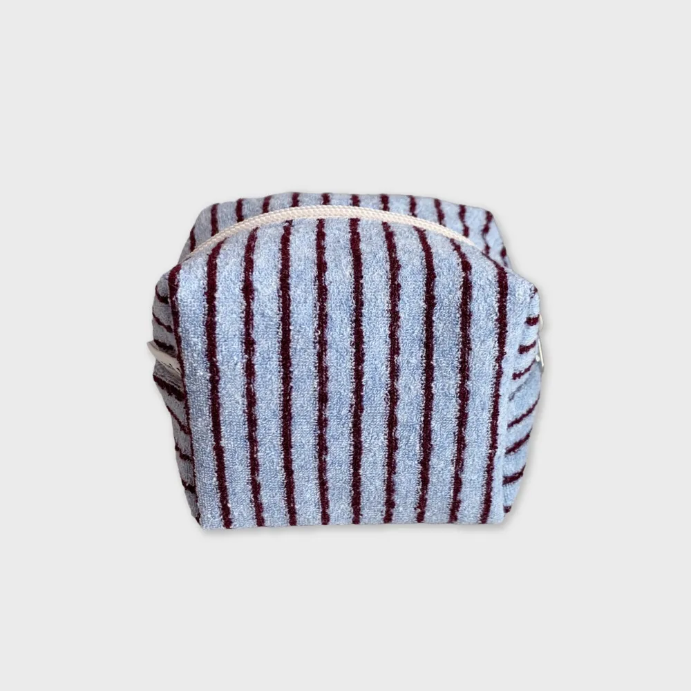 Stripe terry pouch (blue-burgundy) - 감도 깊은 취향 셀렉트샵 29CM