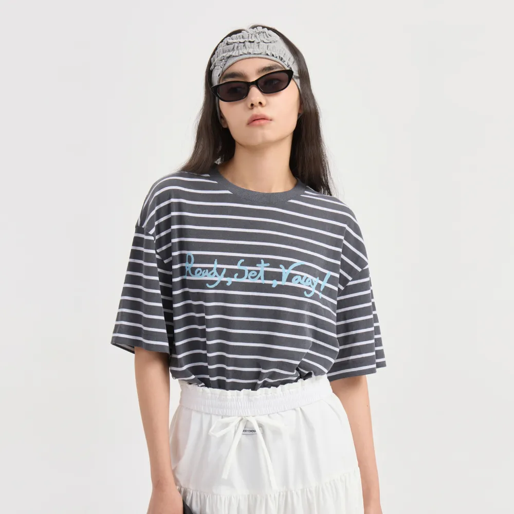 [29CM 단독] Chouetties by LUCKY CHOUETTE_Lettering Basic Fit Half Sleeve T-shirt (grey ...