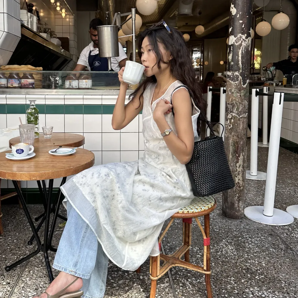 [SET] Printed Slip Dress + Sheer Sleeveless Dress SW5MO276_2color - 감도 깊은 취향 셀렉트샵 29CM