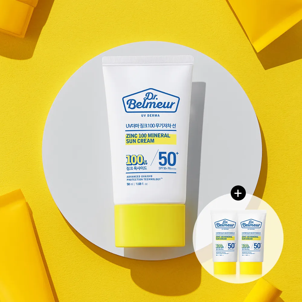 [2EA] 더페이스샵 닥터벨머 UV더마 징크100 무기자차 선크림 50ml - 감도 깊은 취향 셀렉트샵 29CM
