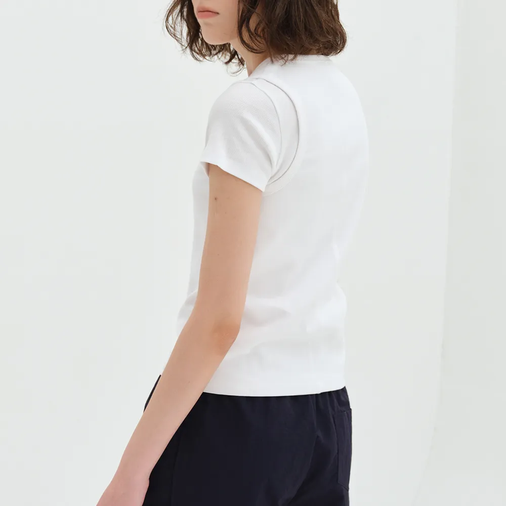 BASIC RIBBED T-SHIRTS - WHITE - 감도 깊은 취향 셀렉트샵 29CM