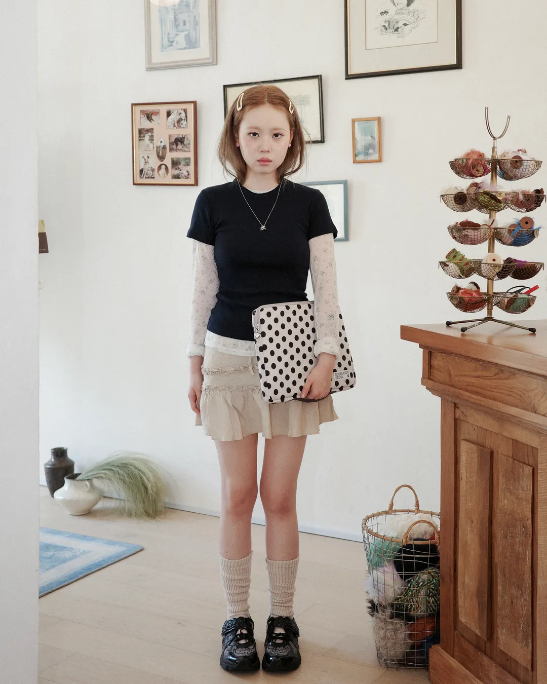 Dotty ivory laptop pouch _ 2sizes - 감도 깊은 취향 셀렉트샵 29CM