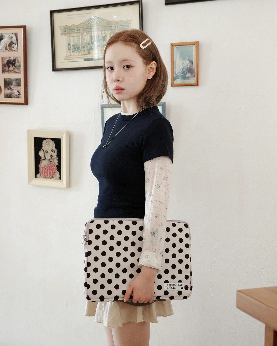 Dotty ivory laptop pouch _ 2sizes - 감도 깊은 취향 셀렉트샵 29CM
