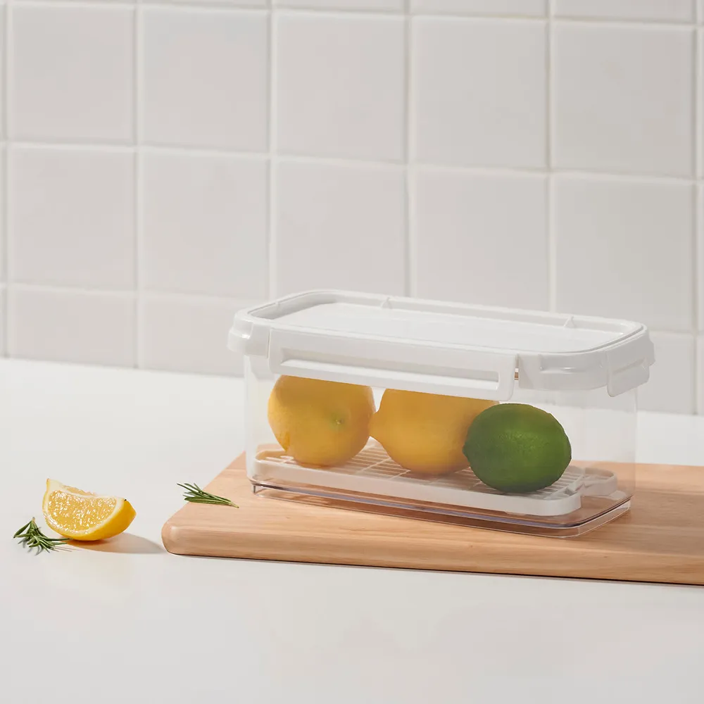 [JAJU/자주] 쌓기 편리한 클리어 밀폐용기 1.6L (깔판포함) - 감도 깊은 취향 셀렉트샵 29CM