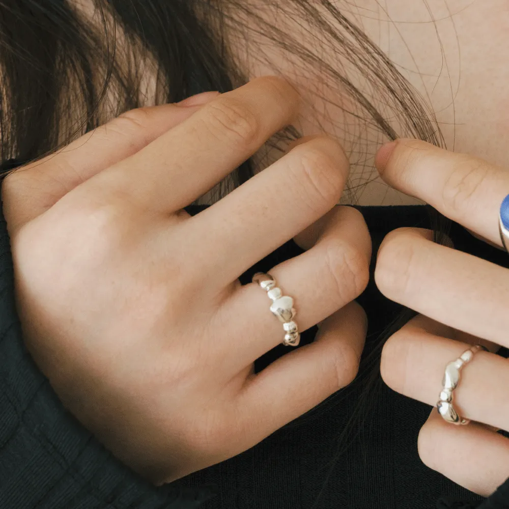 silver 925 Mini Heart Pebble Ring - 감도 깊은 취향 셀렉트샵 29CM