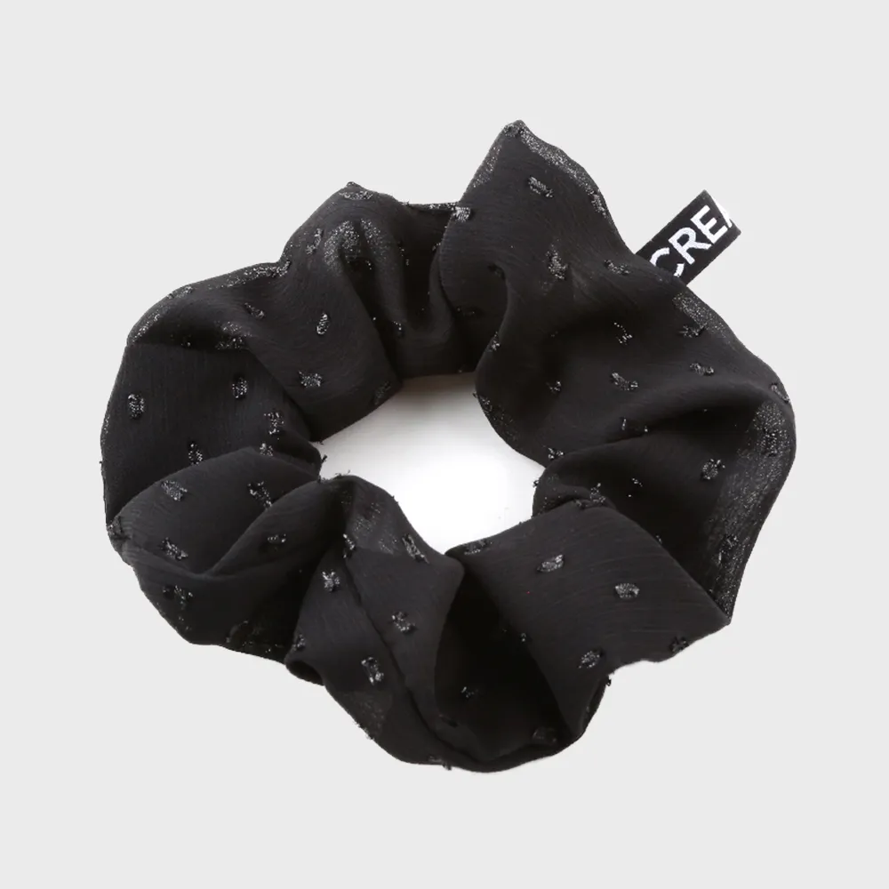black glitter dot scrunchie - 감도 깊은 취향 셀렉트샵 29CM