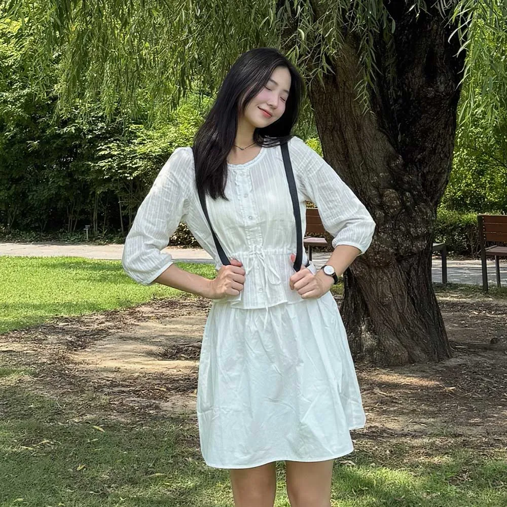 FRILL STRING BLOUSE WT - 감도 깊은 취향 셀렉트샵 29CM