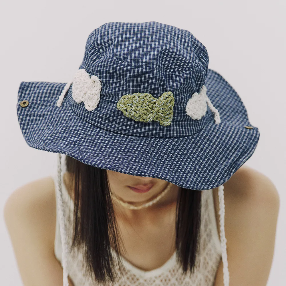 [29CM단독] FISHING DENIM BUCKET NAVY CHECK - 감도 깊은 취향 셀렉트샵 29CM