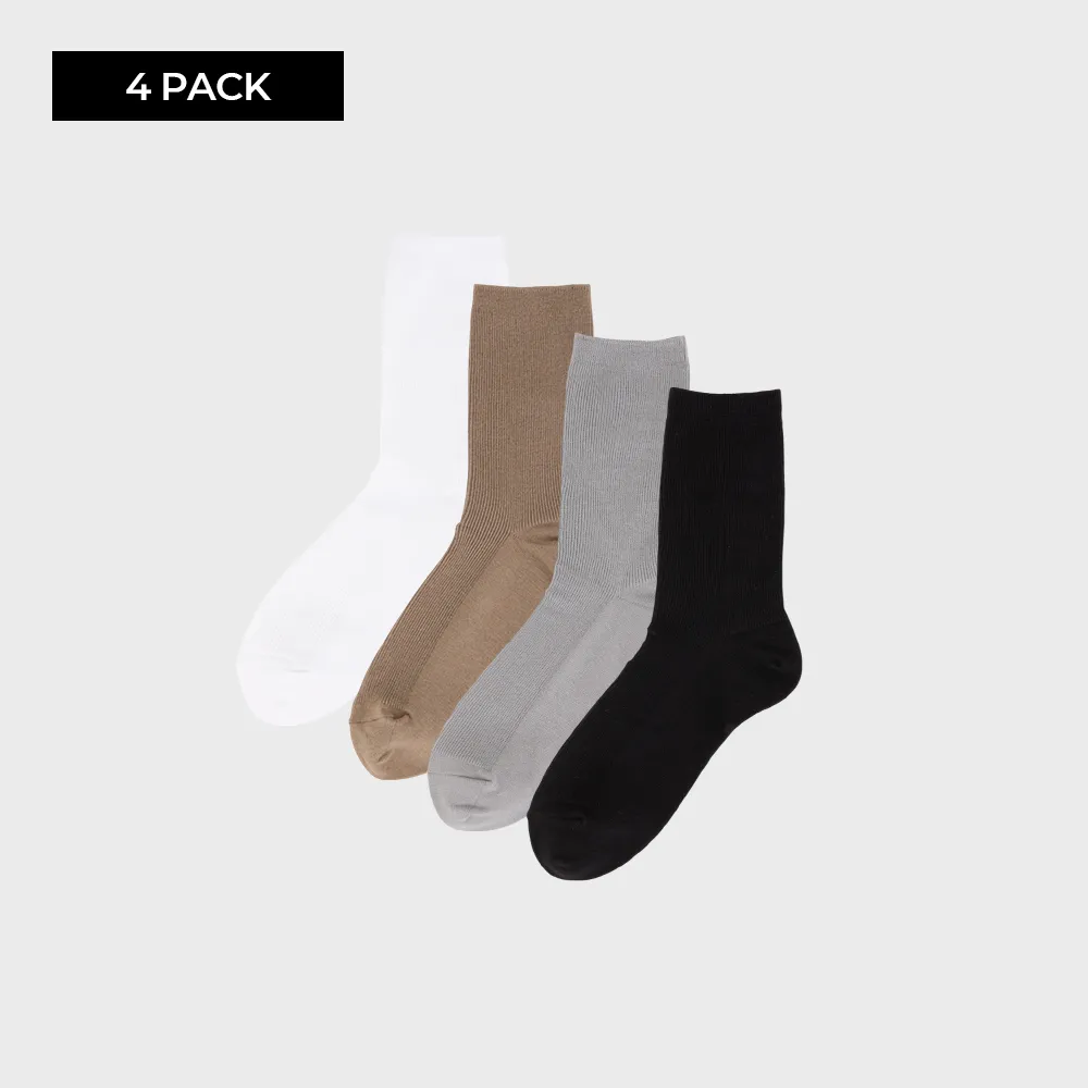 이지핏 미들 코튼 삭스 우먼 4P 세트 - 베이직 - 감도 깊은 취향 셀렉트샵 29CM