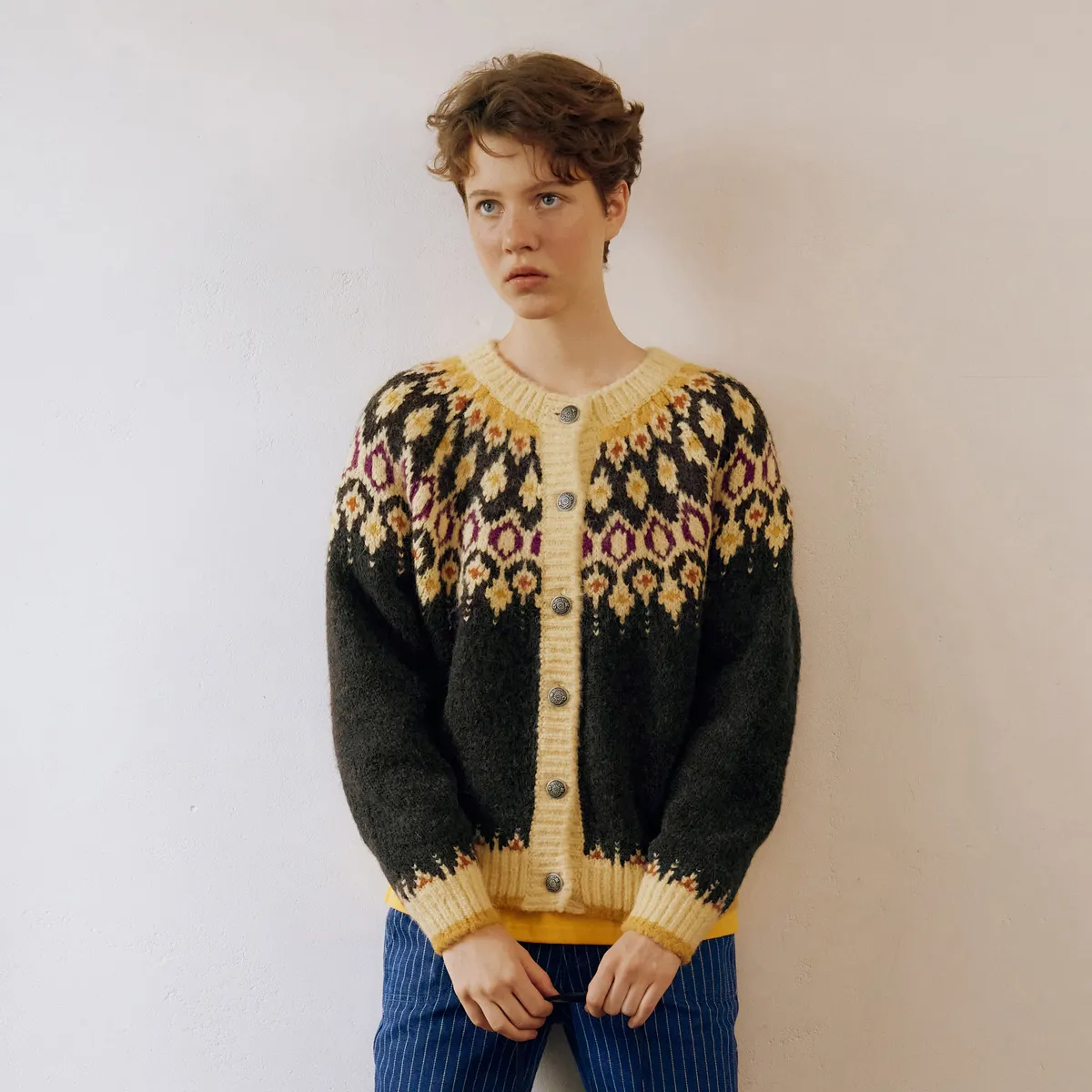 Aurora Nordic Cardigan (Charcoal) - 감도 깊은 취향 셀렉트샵 29CM