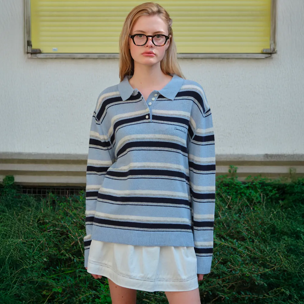 Cope Stripe Knit - Light Blue - 감도 깊은 취향 셀렉트샵 29CM