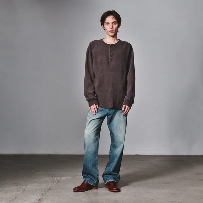 Garment Dyed Waffle Henley_Faded Charcoal - 감도 깊은 취향 셀렉트샵 29CM