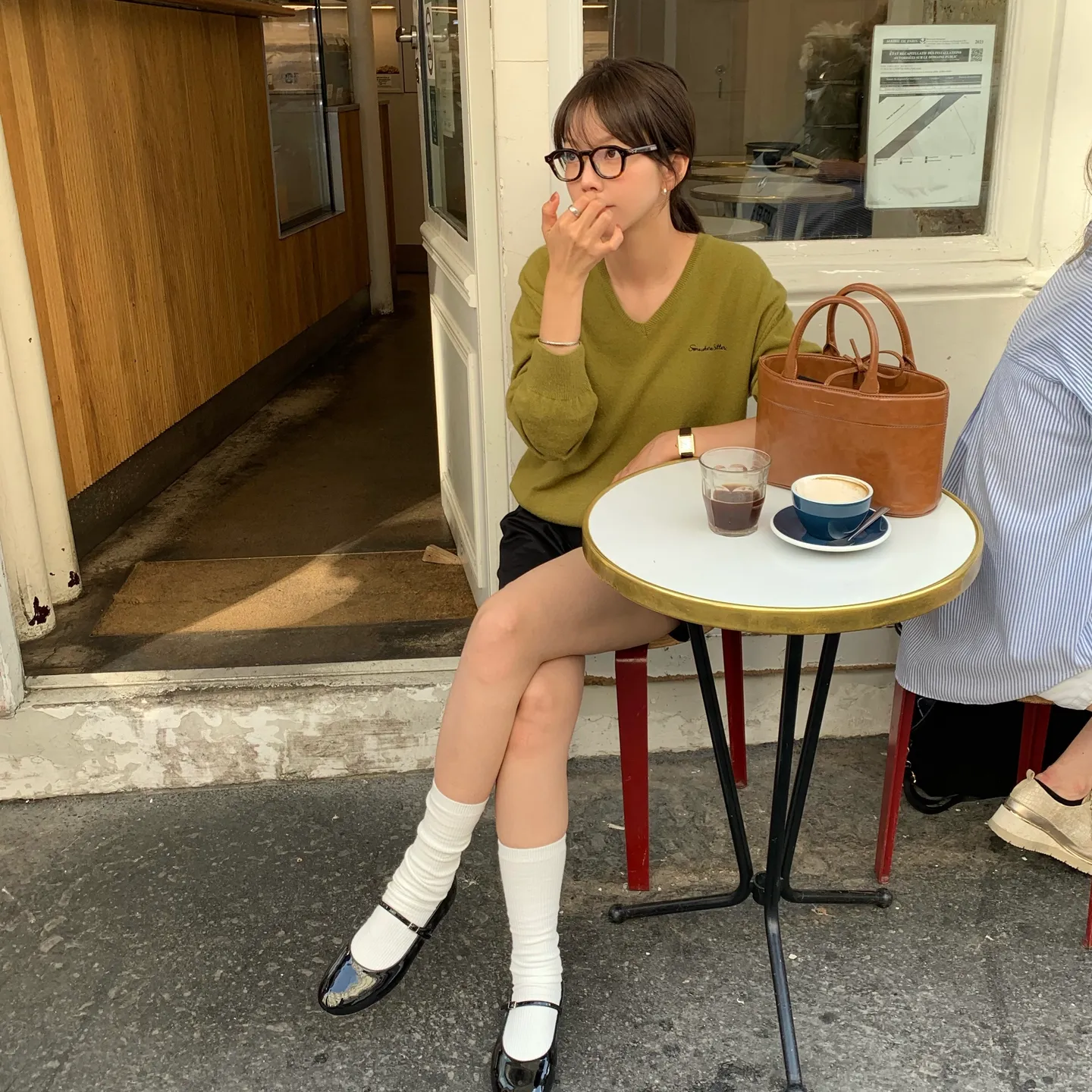 SUNSET BEACH BASIC FIT T SHIRTS WHITE MELANGE - 감도 깊은 취향 셀렉트샵 29CM