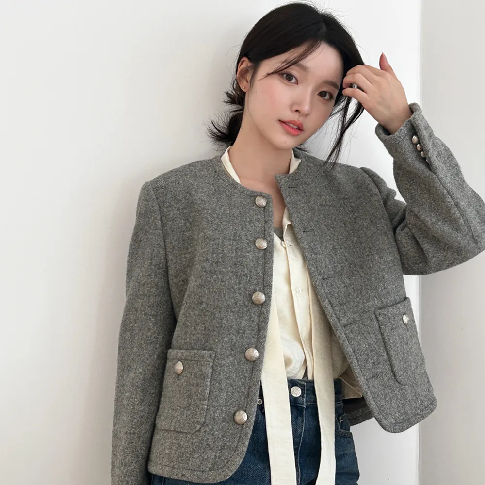 nelly fringe short sleeve tweed jacket (4Color) - 감도 깊은 취향 셀렉트샵 29CM