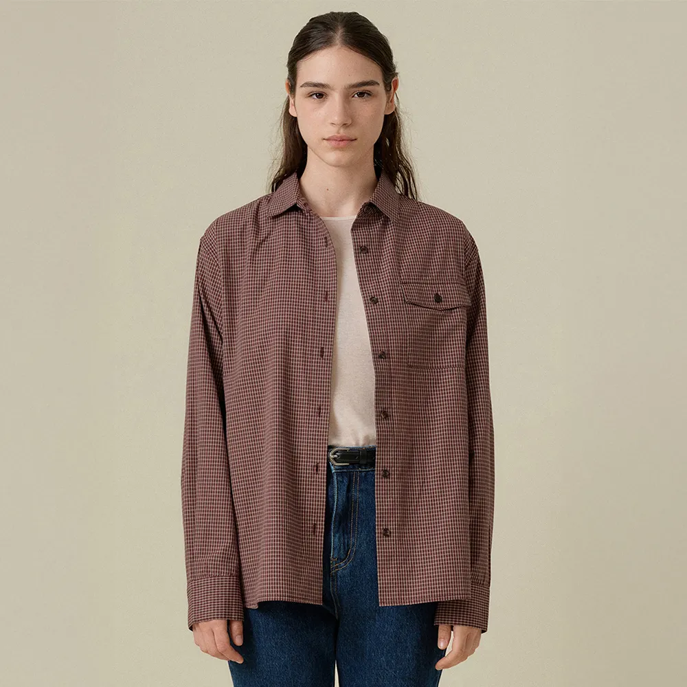 COCO CHECK SHIRT_BURGUNDY - 감도 깊은 취향 셀렉트샵 29CM