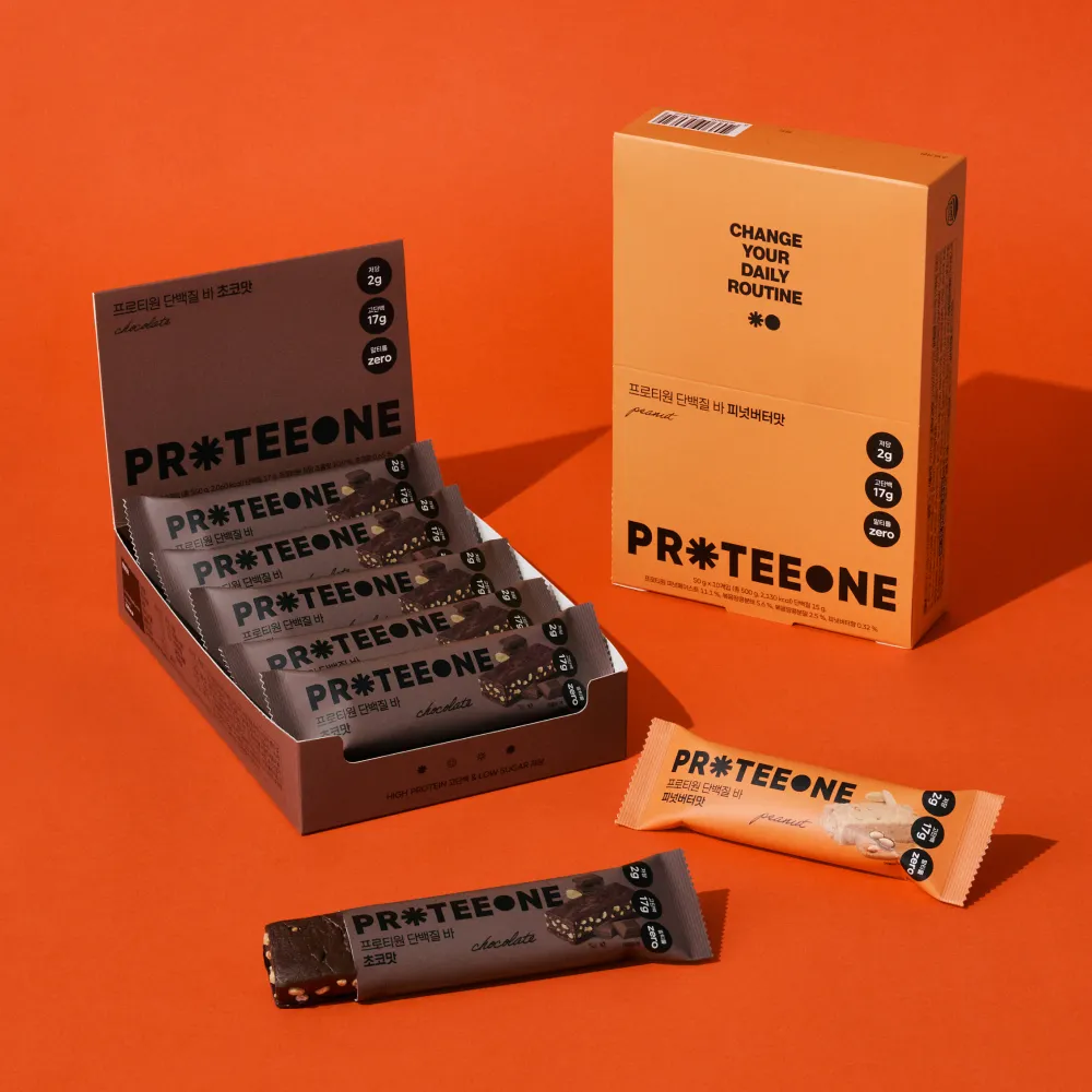 프로티원 단백질바 2종 1BOX(10개입), 2BOX(20개입) (초코맛, 피넛버터맛) - 감도 깊은 취향 셀렉트샵 29CM