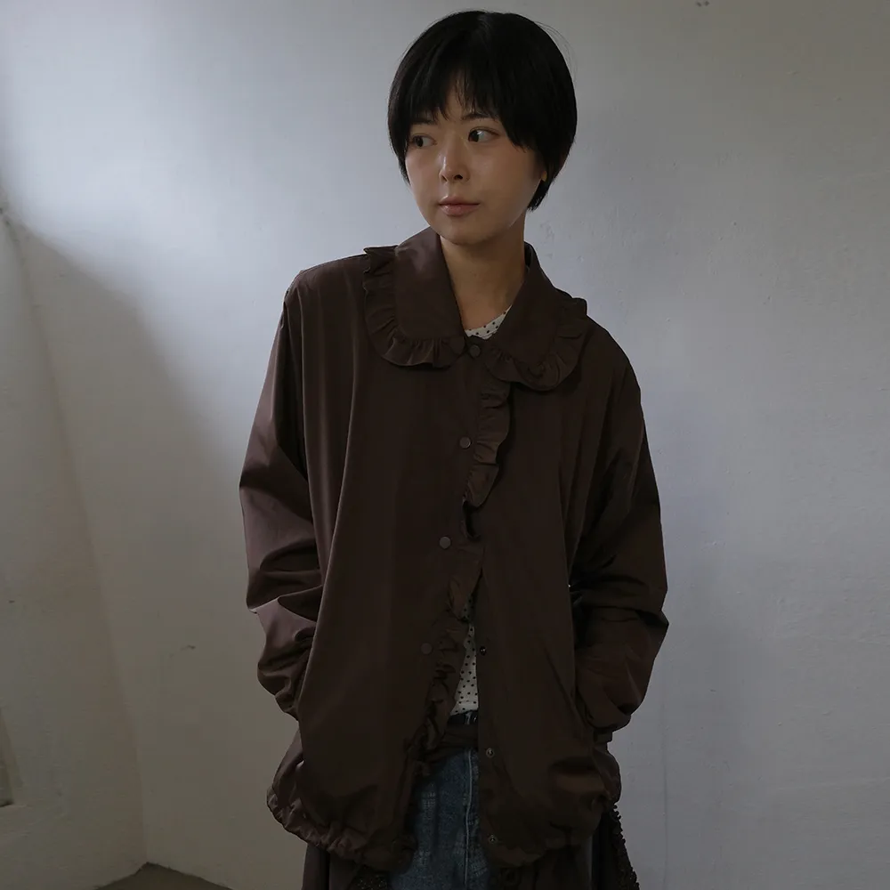 Frill coach jacket_brown - 감도 깊은 취향 셀렉트샵 29CM
