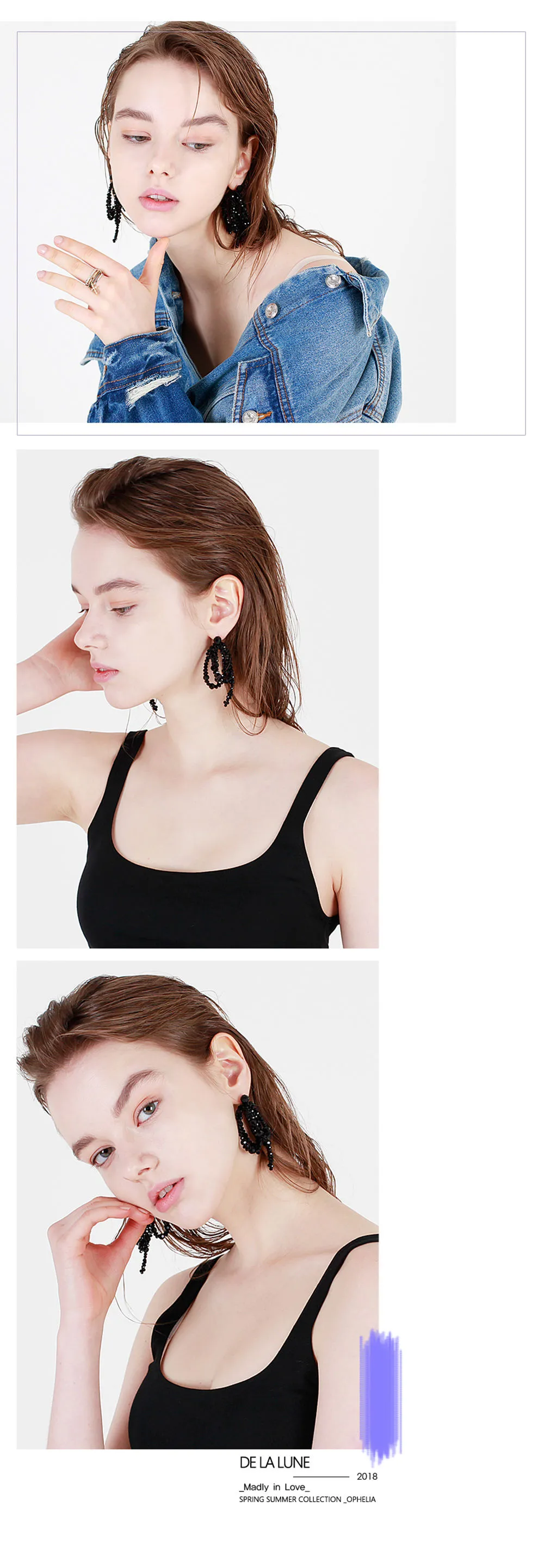 Black Crystal lvy Earring[DL18SSER20BKF] - 감도 깊은 취향 셀렉트샵 29CM