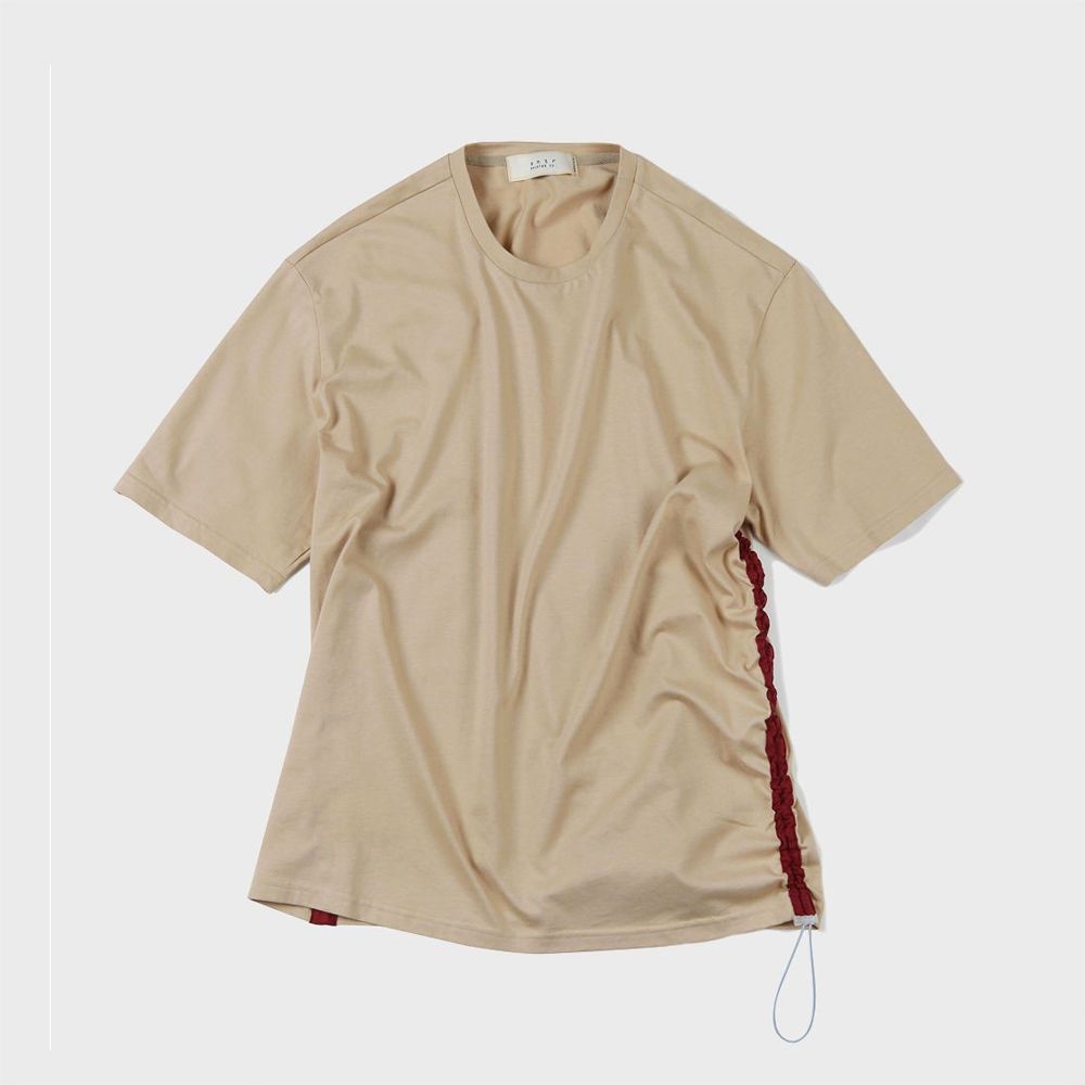 SIDE LINE STRING T-SHIRT (BEIGE) - 감도 깊은 취향 셀렉트샵 29CM