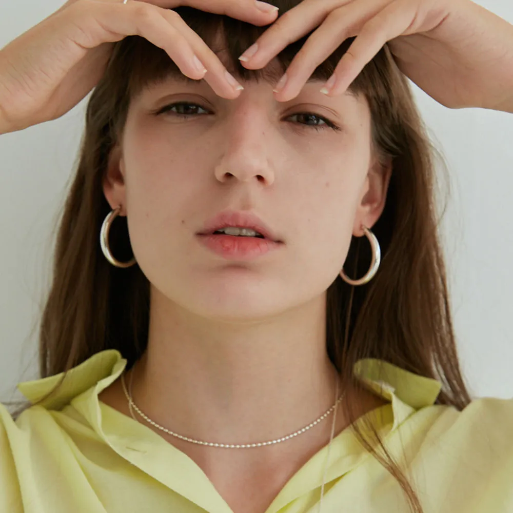 usual ME silver hoop earrings 1 - 감도 깊은 취향 셀렉트샵 29CM