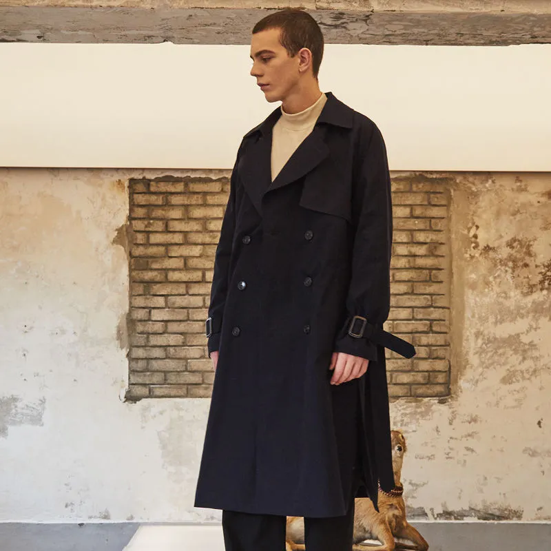 SAPPER LONG TRENCH COAT NAVY - 감도 깊은 취향 셀렉트샵 29CM
