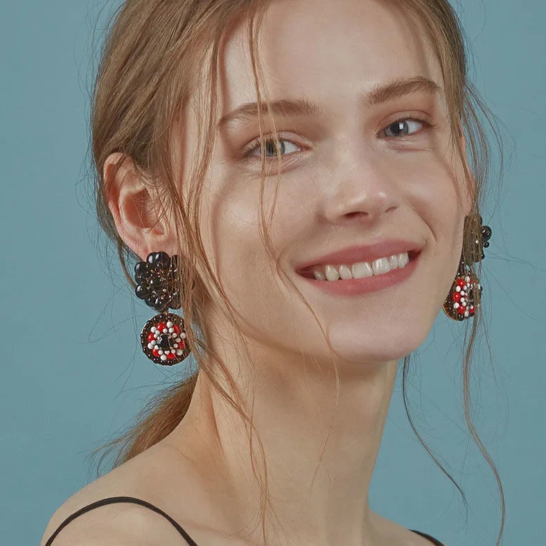 Flower Garden earring [BLACK] - 감도 깊은 취향 셀렉트샵 29CM
