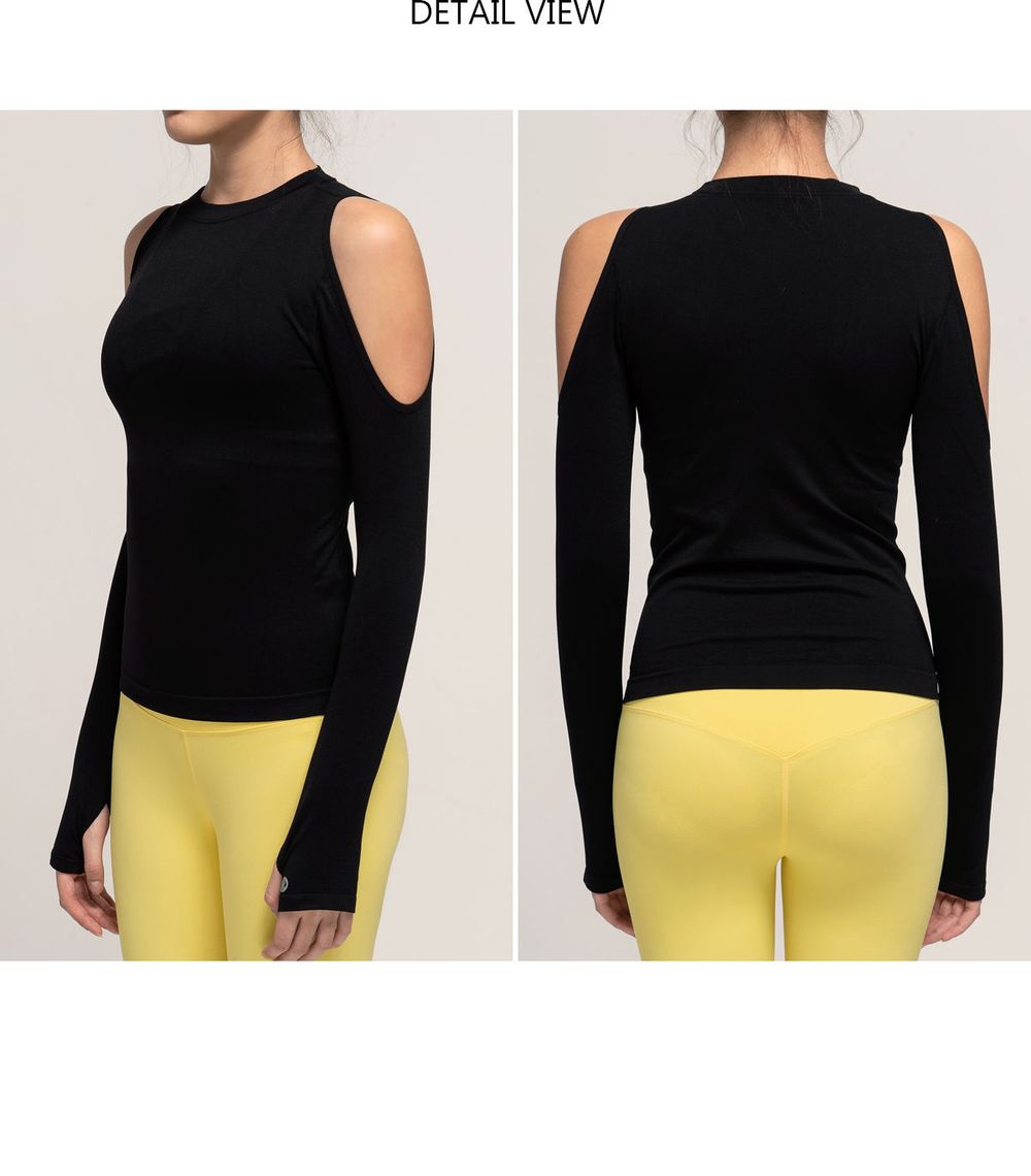 여성 요가복 DEVI-T0005-블랙 필라테스 티셔츠 긴팔 - 감도 깊은 취향 셀렉트샵 29CM